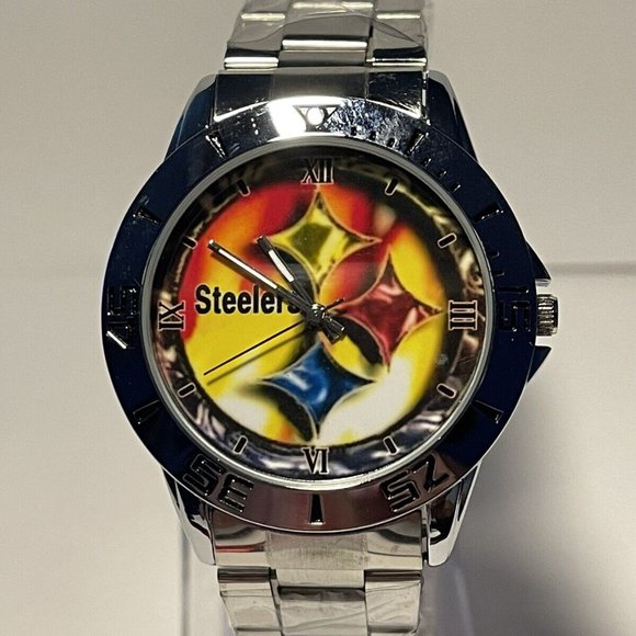 NFL | Accessories | Pittsburgh Steelers Nfl Casual Stainlesssteel Mens ...